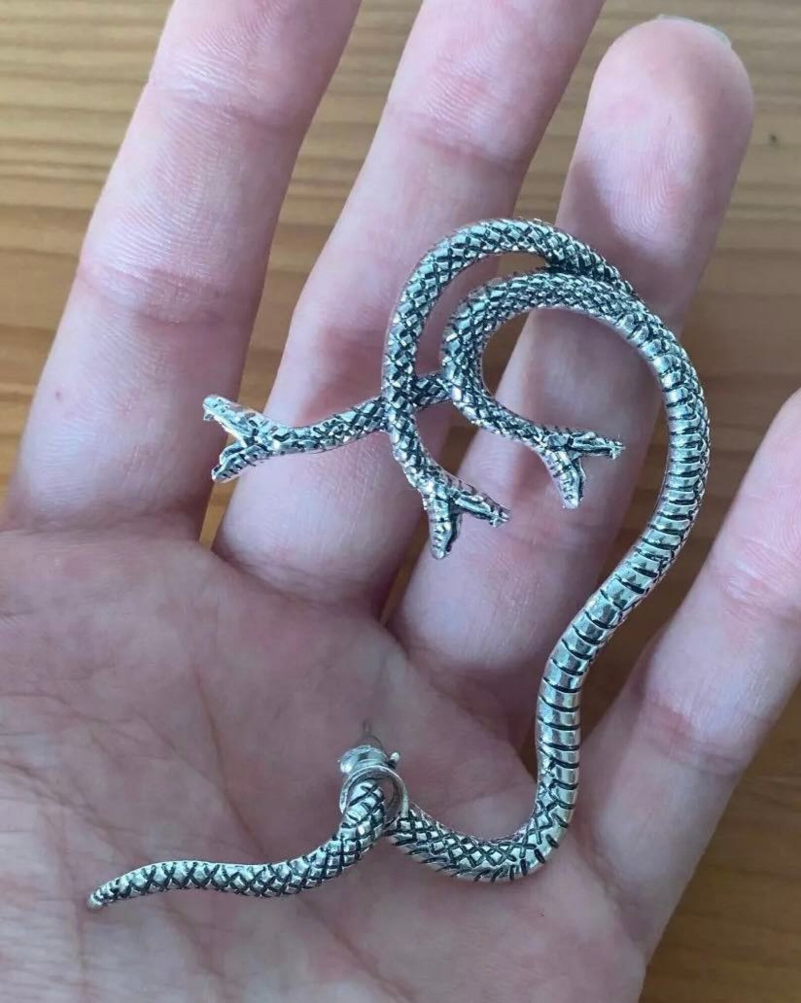 Gothic Demonic Wicca Witch Devil Snake Ear Cuff Medieval - Etsy