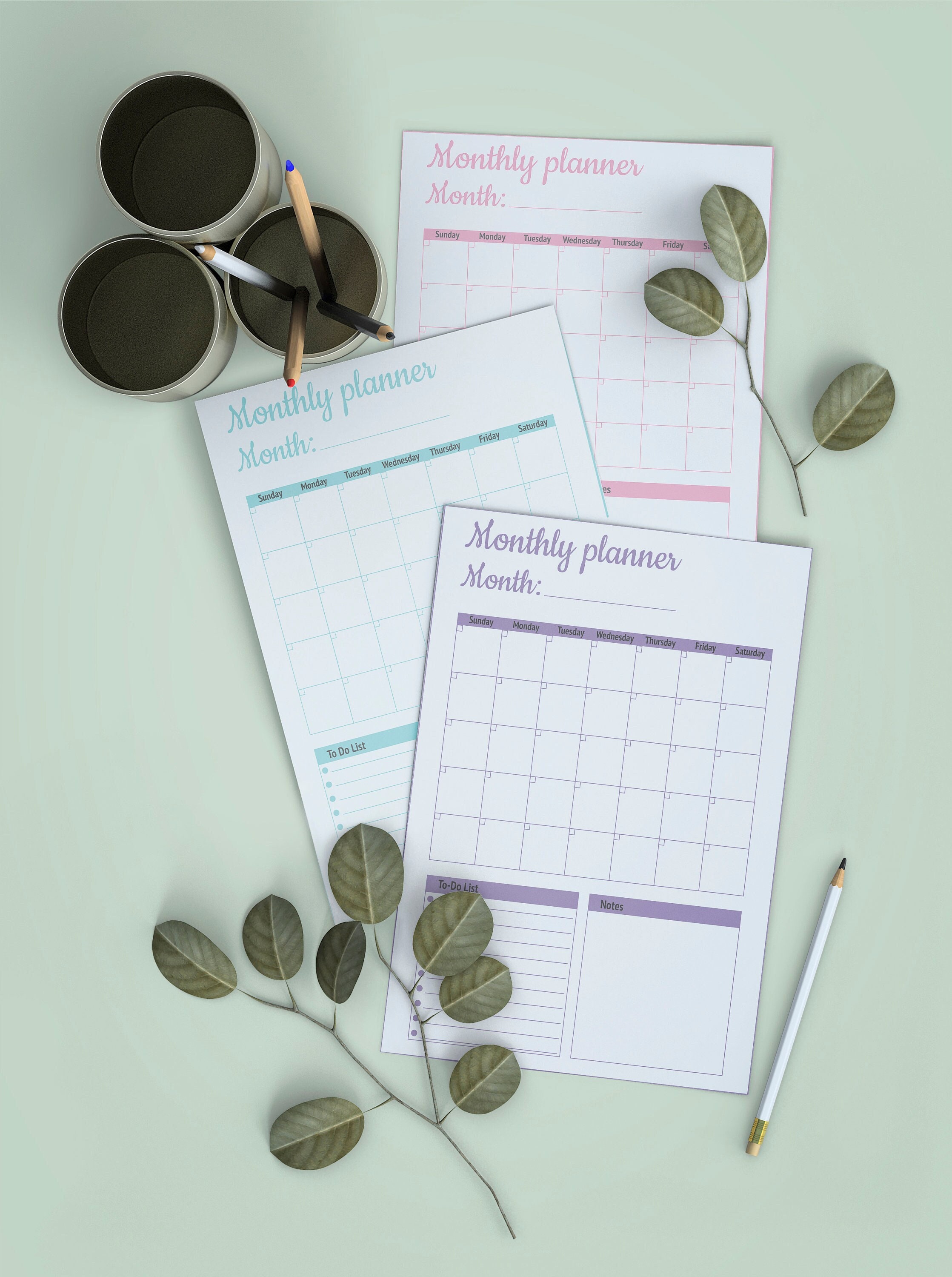 Monthly Planner, Printable Planner, Productivity Planner, Printable ...
