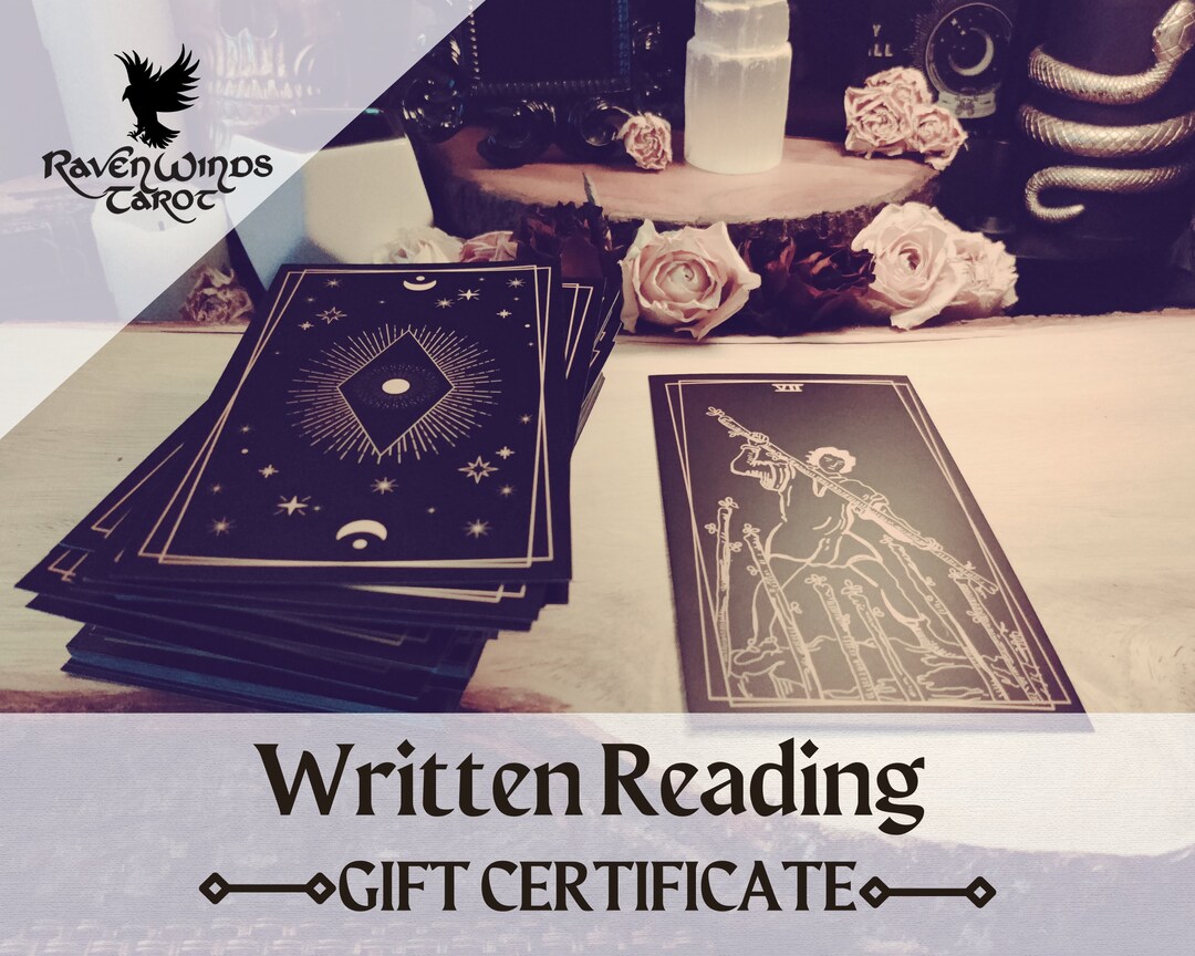 Written Tarot Reading Gift Certificate EMAIL Tarot Reading - Etsy