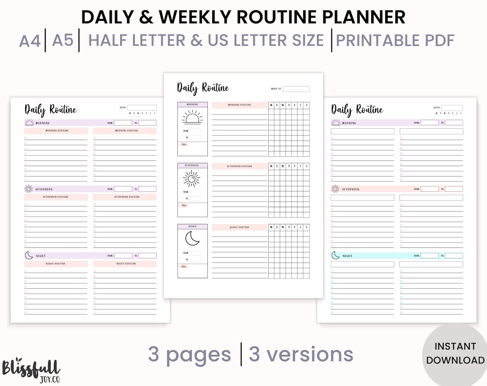 Daily Routine Tracker, Routine Checklist, Weekly Routine, Printable ...