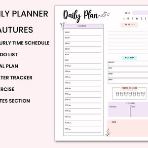 Printable Planner Bundle, Daily Planner, Weekly Planner, Monthly ...