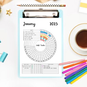 Printable 12 Month Habit Tracker, Daily, Weekly, Monthly Habit Tracker ...
