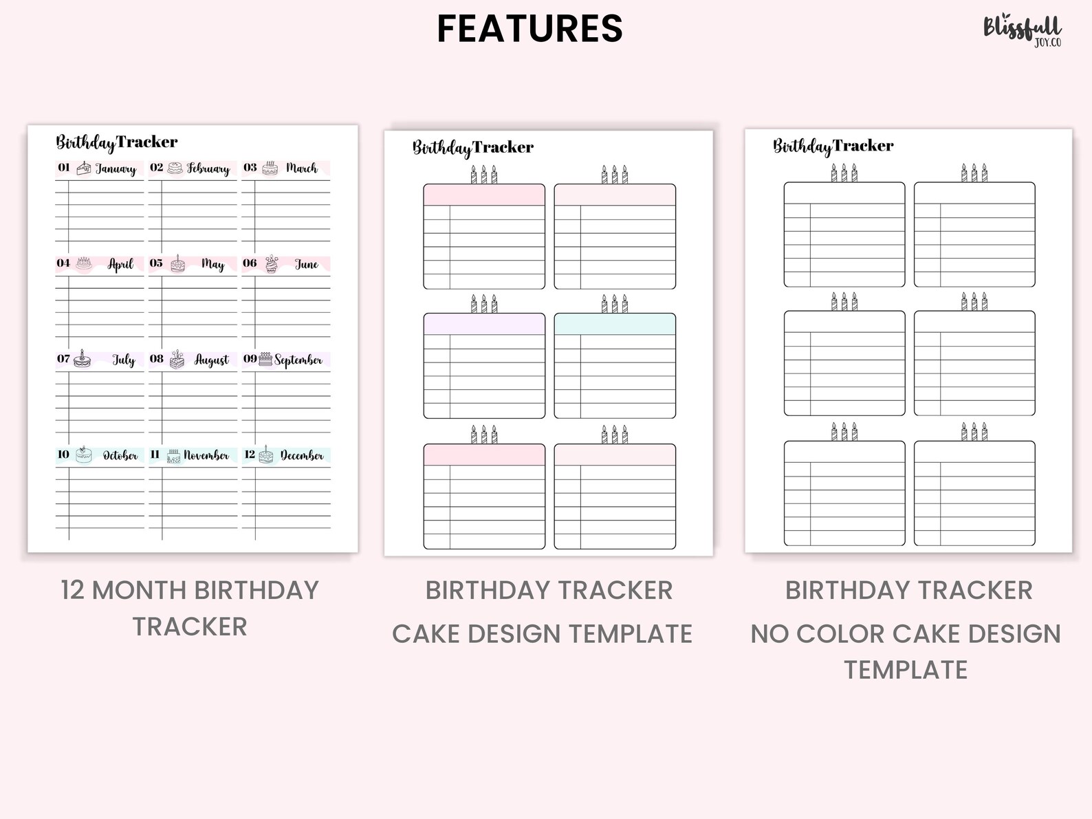 Birthday Tracker Bundle, Important Dates, Gift List, Birthday Planning ...