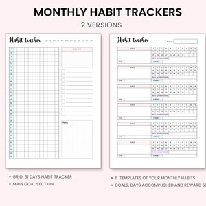 Printable Circular Habit Tracker, Habit Trackers , Printable Inserts ...