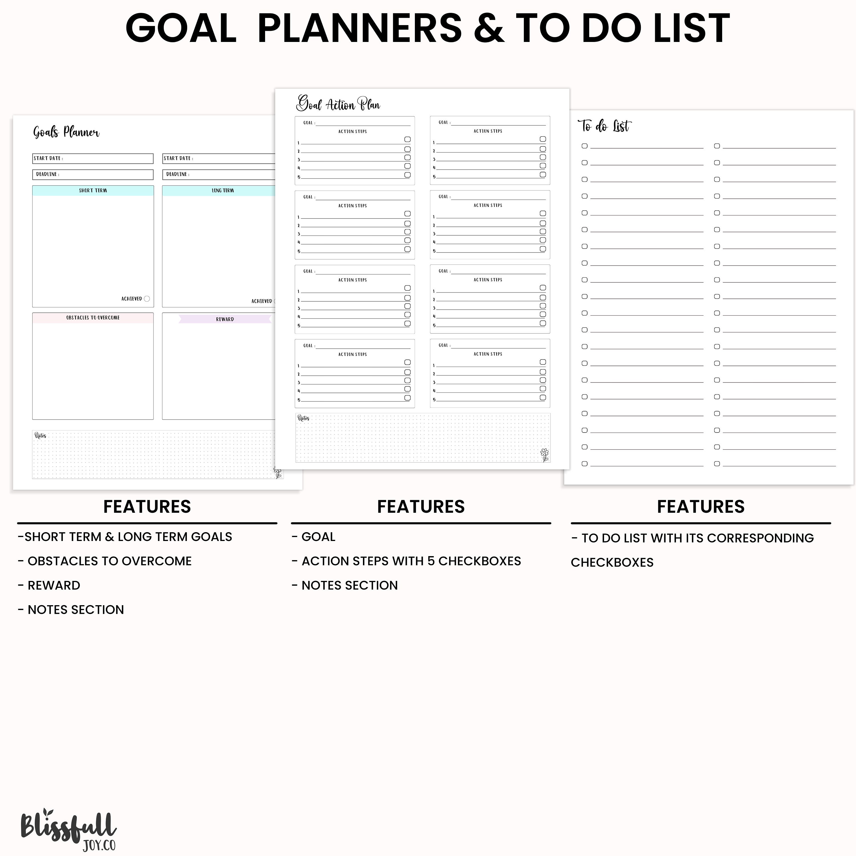 Printable Planner Bundle, Daily, Weekly, Monthly Planners, to Do List ...
