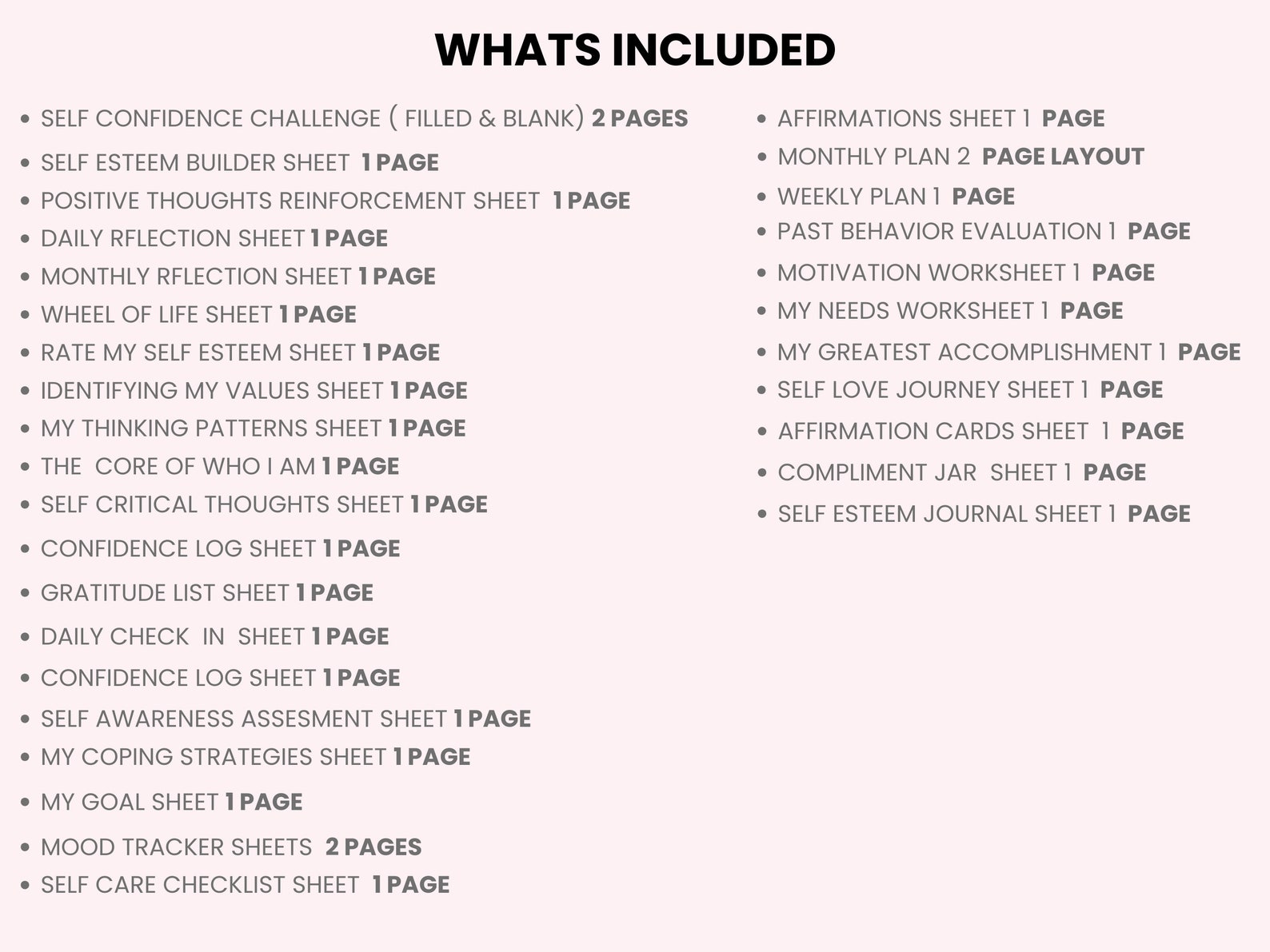 Self Confidence Planner, Self Esteem Planner, Confidence Worksheets ...