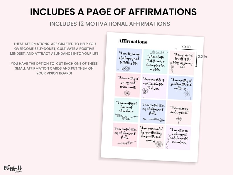 Daily, Weekly, Monthly Manifestation Printable Planner, Manifestation ...