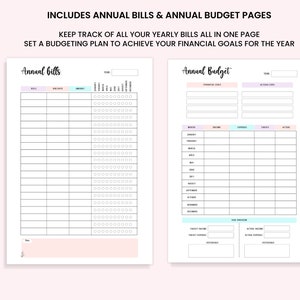 Finance Planner Bundle Income & Expense Trackers Bills - Etsy Canada