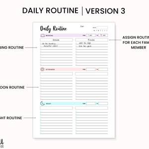 Daily Routine Tracker, Routine Checklist, Weekly Routine, Printable ...