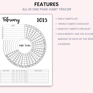 Printable 12 Month Habit Tracker, Daily, Weekly, Monthly Habit Tracker ...