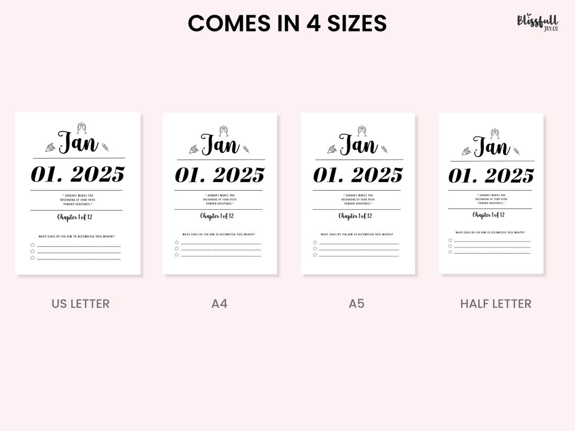 2025 Monthly Dashboard Set, Printable Dividers, January - December ...