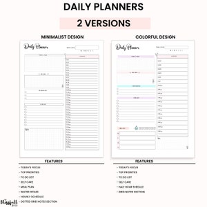 Printable Planner Bundle, Daily, Weekly, Monthly Planners, Note Pages ...