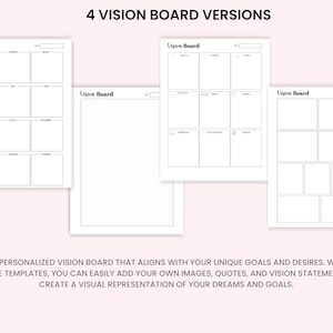 Printable Vision Board Kit, Vision Board Photos , Affirmations, Words ...