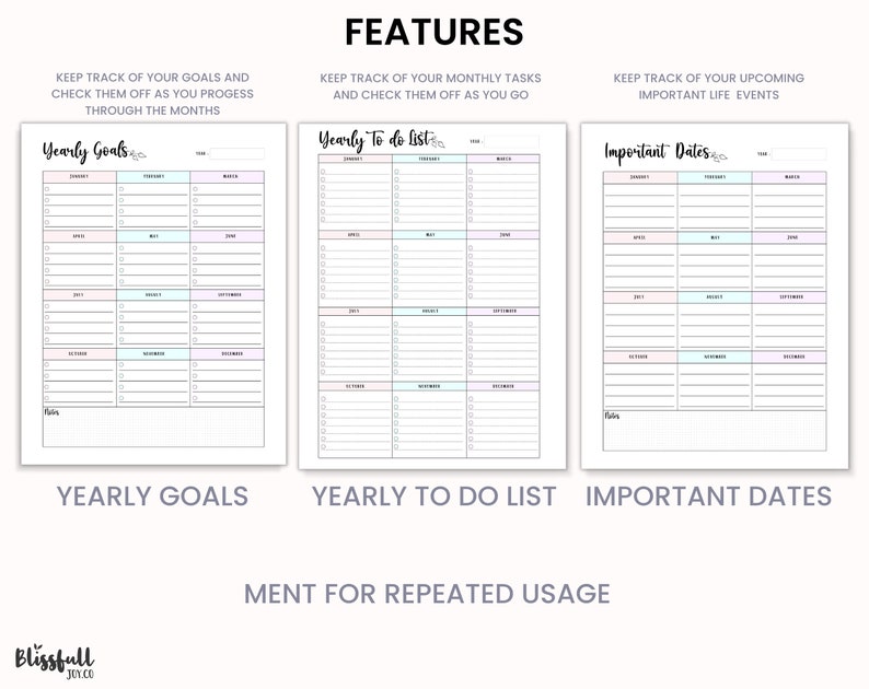 2023 Calendar, Yearly Tasks, Year in Pixels, Yearly Productivity ...