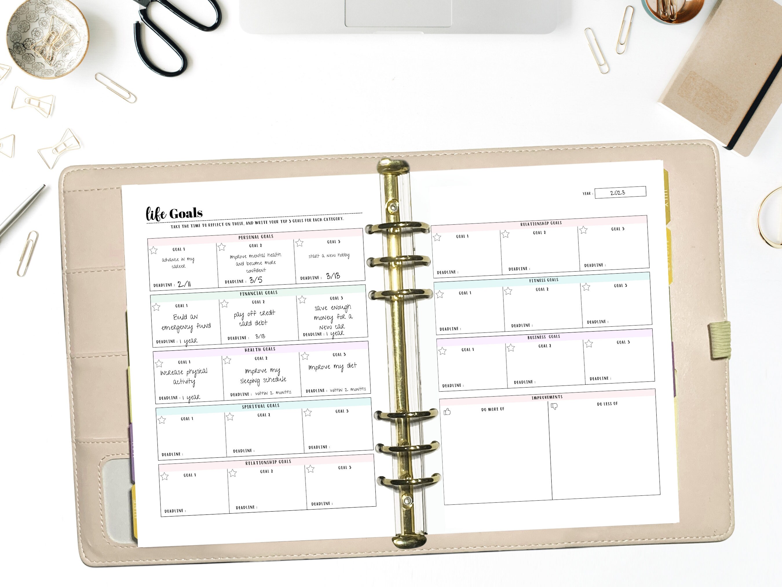 Goal Planner Bundle, Goals Tracker, Habits Trackers, Weekly, Monthly ...