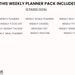 Printable Weekly Planner Pack Bundle Weekly to Do List - Etsy
