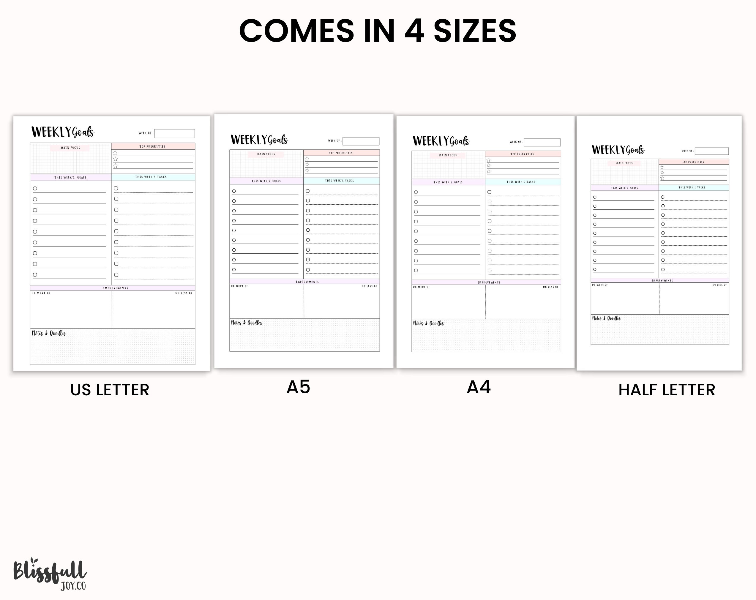 Printable Weekly Planner Pack Bundle Weekly to Do List - Etsy