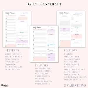 Printable Planner Bundle , Daily Planner, Weekly Planner, Productivity ...