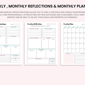 Goal Planner Bundle, Goals Tracker, Habits Trackers, Weekly, Monthly ...
