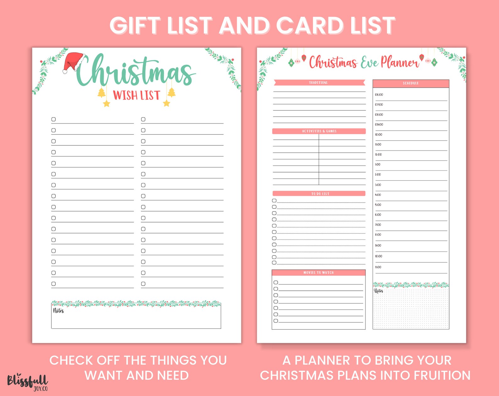 Printable Christmas Planner, Christmas Planner Bundle, Christmas Gift ...