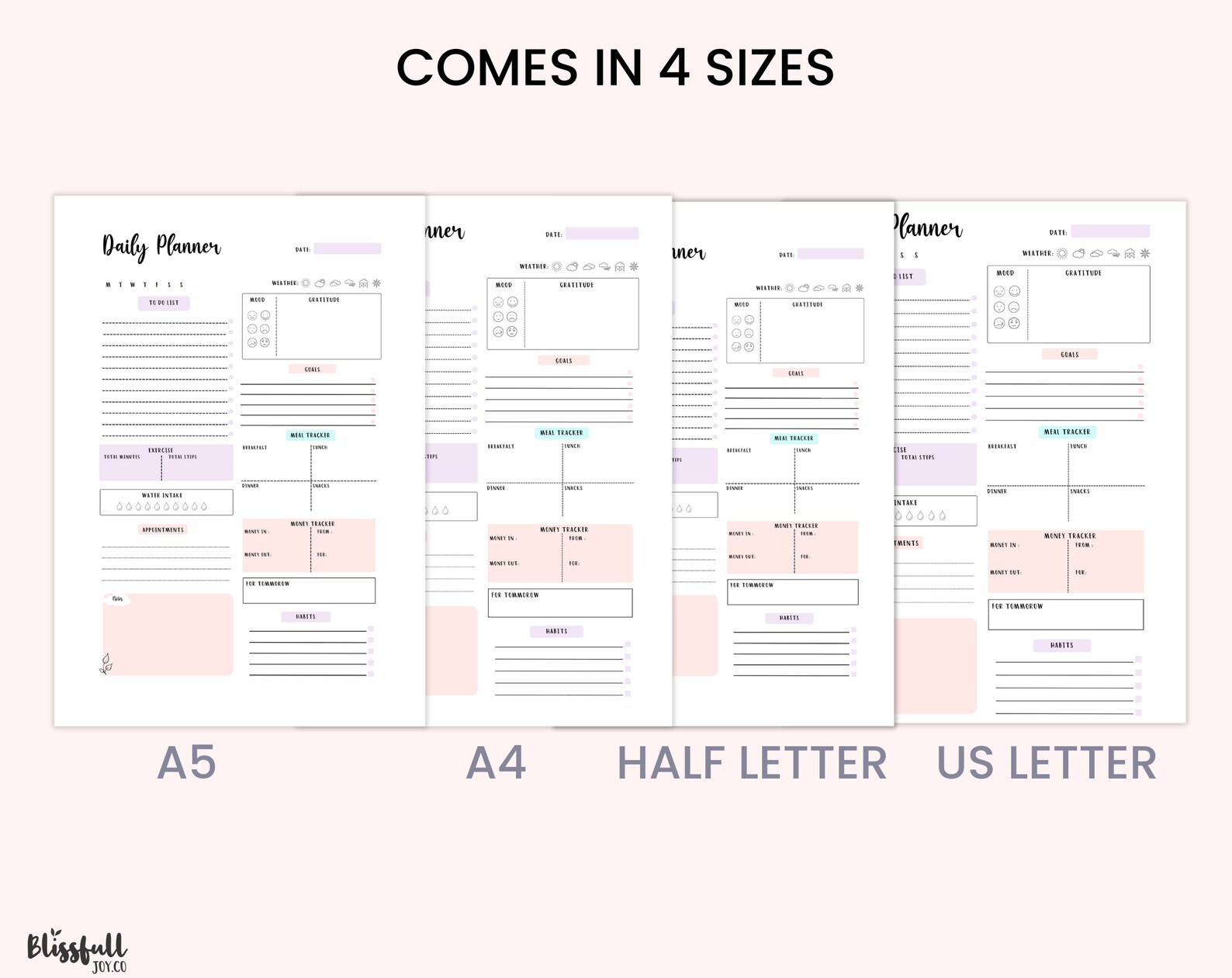 Daily Planner, Weekly Planner, Monthly Planner, Printable Planner ...