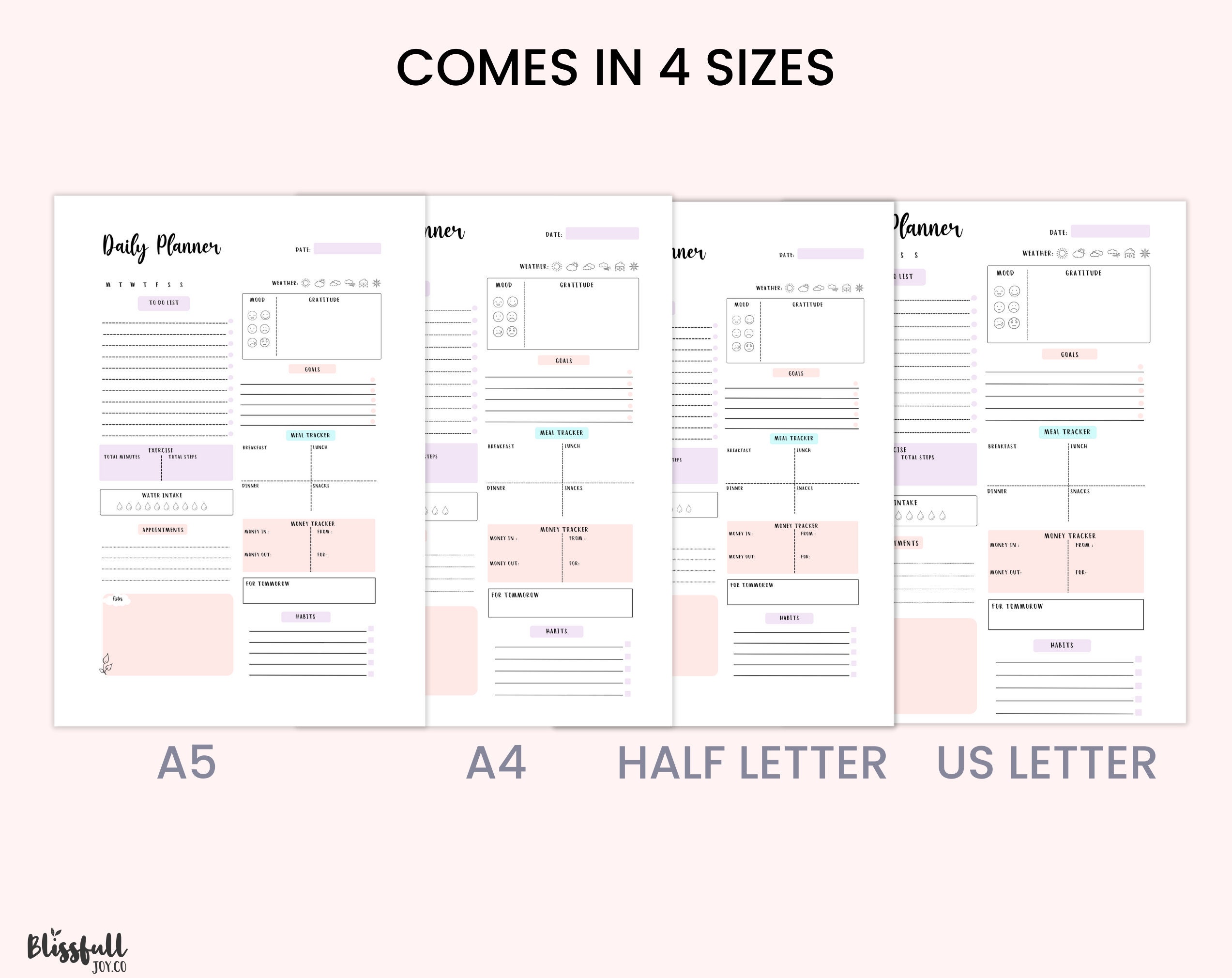 Daily Planner, Weekly Planner, Monthly Planner, Printable Planner ...
