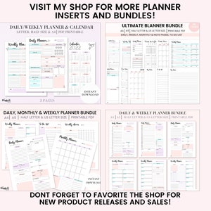 Goal Planner Bundle, Goals Tracker, Habits Trackers, Weekly, Monthly ...