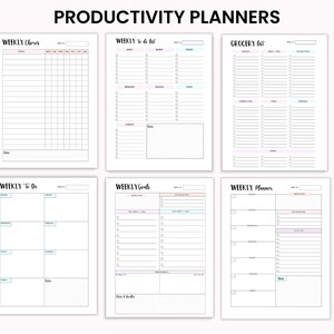 Printable Weekly Planner Pack, Bundle, Weekly to Do List, Weekly ...