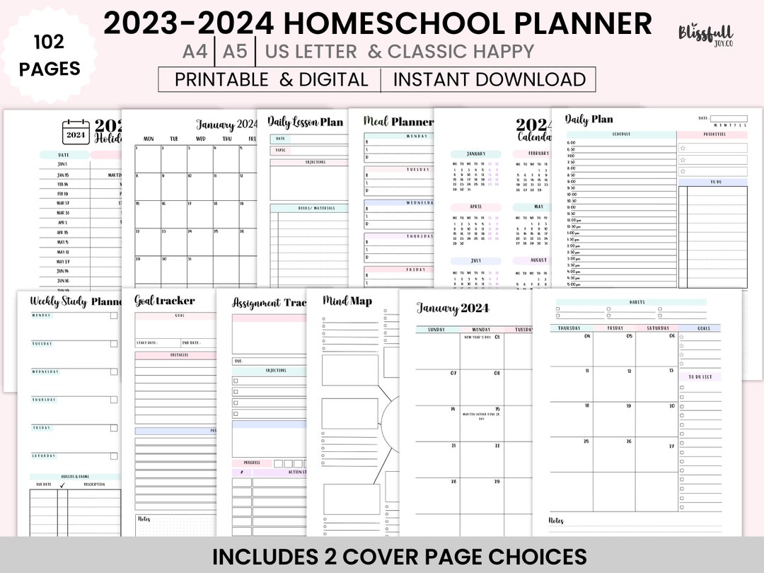 2023-2024 Homeschool Planner Homeschool Planning Teacher - Etsy