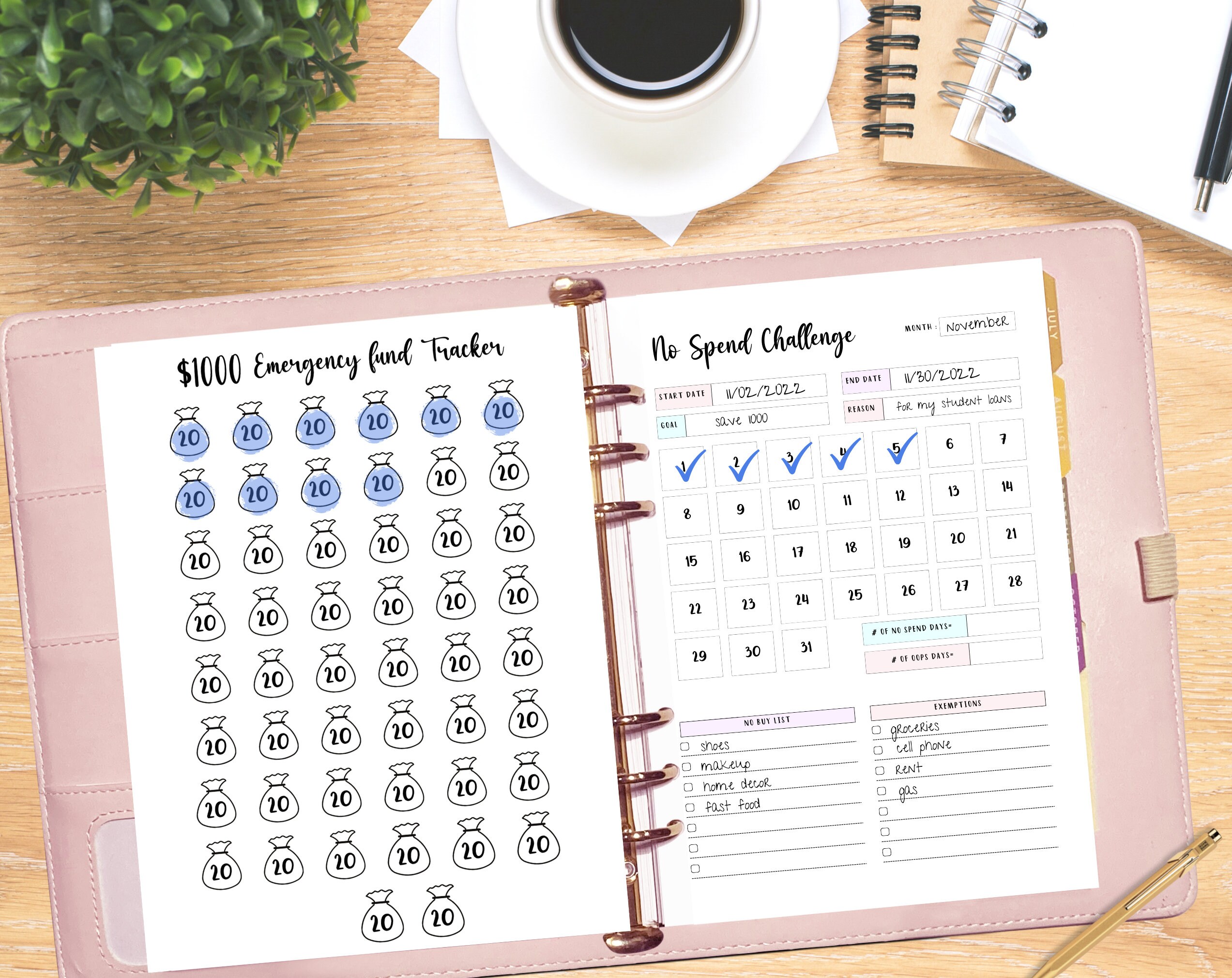 Printable Savings Tracker, House Savings , Emergency Fund, Tracker ...