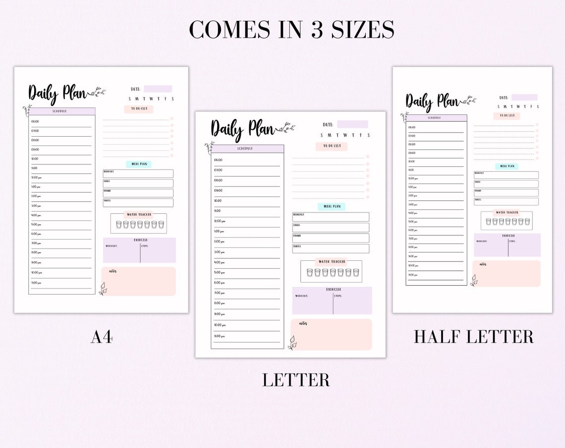 Printable Planner Bundle Daily Planner Weekly Planner | Etsy