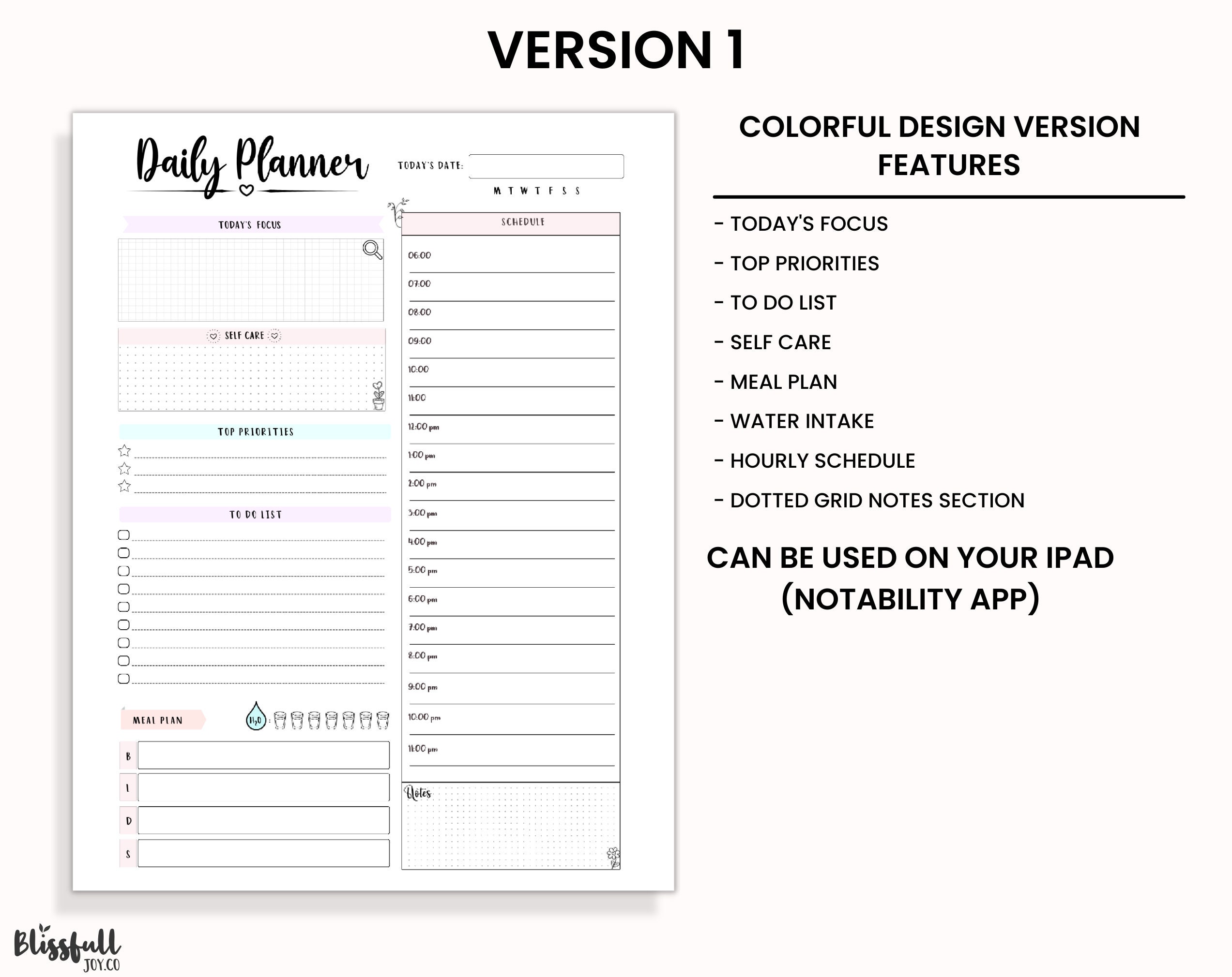 Hourly Half Hour Daily Printable Planner Daily Agenda - Etsy