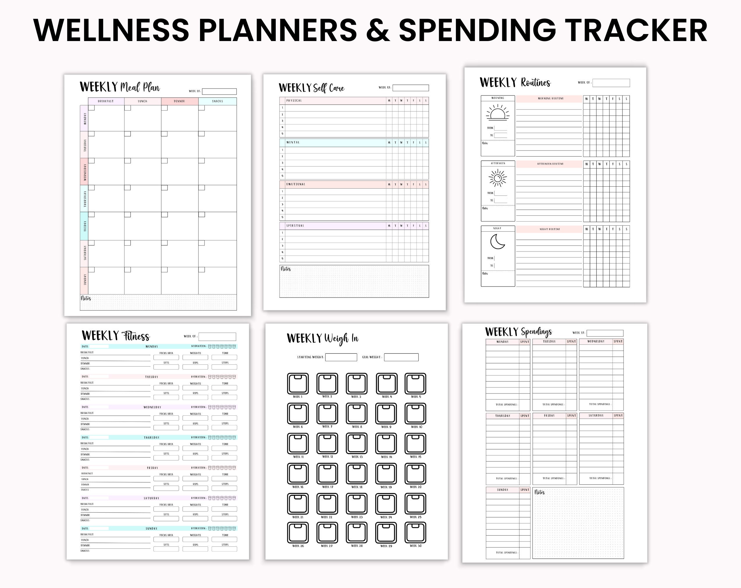 Printable Weekly Planner Pack Bundle Weekly to Do List - Etsy