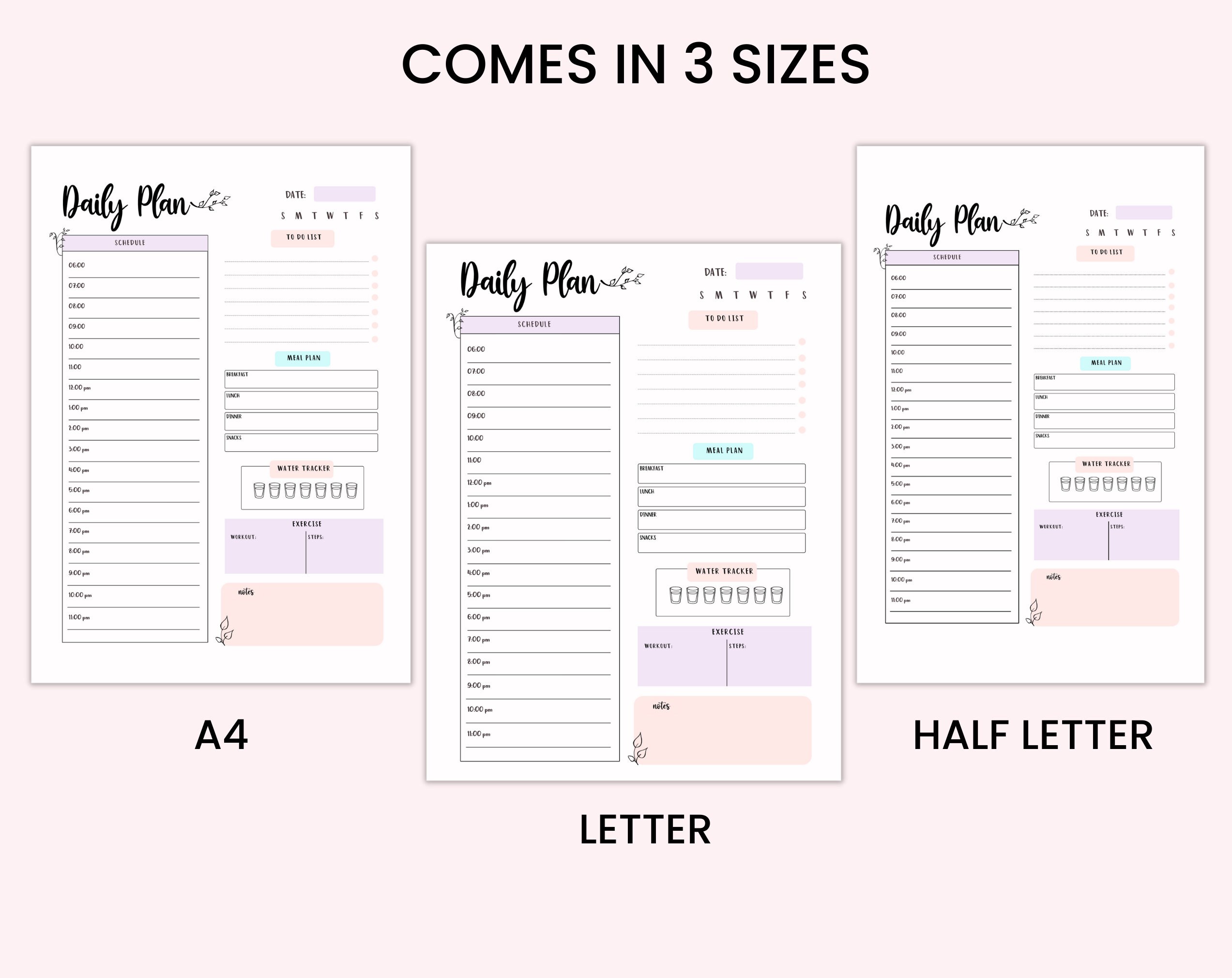 Printable Planner Bundle, Daily Planner, Weekly Planner, Monthly ...
