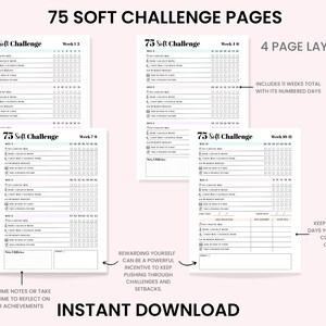 75 Soft Challenge Printable, 75 Soft Tracker, Fitness Tracker, Fitness ...