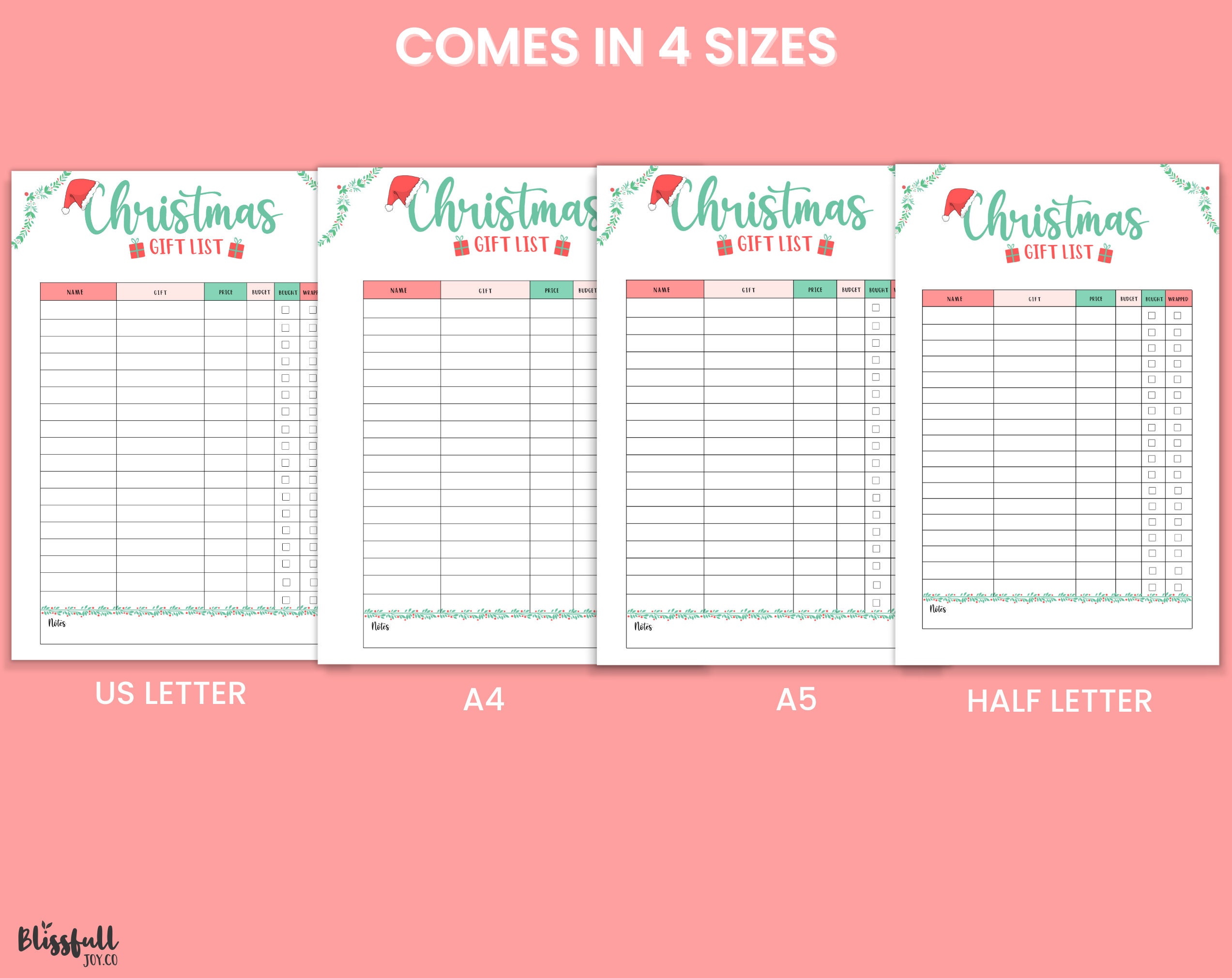 Printable Christmas Planner, Christmas Planner Bundle, Christmas Gift ...