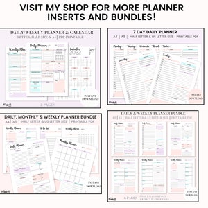 Printable, Daily Digital Planner, Daily Schedule, Pastel Digital ...