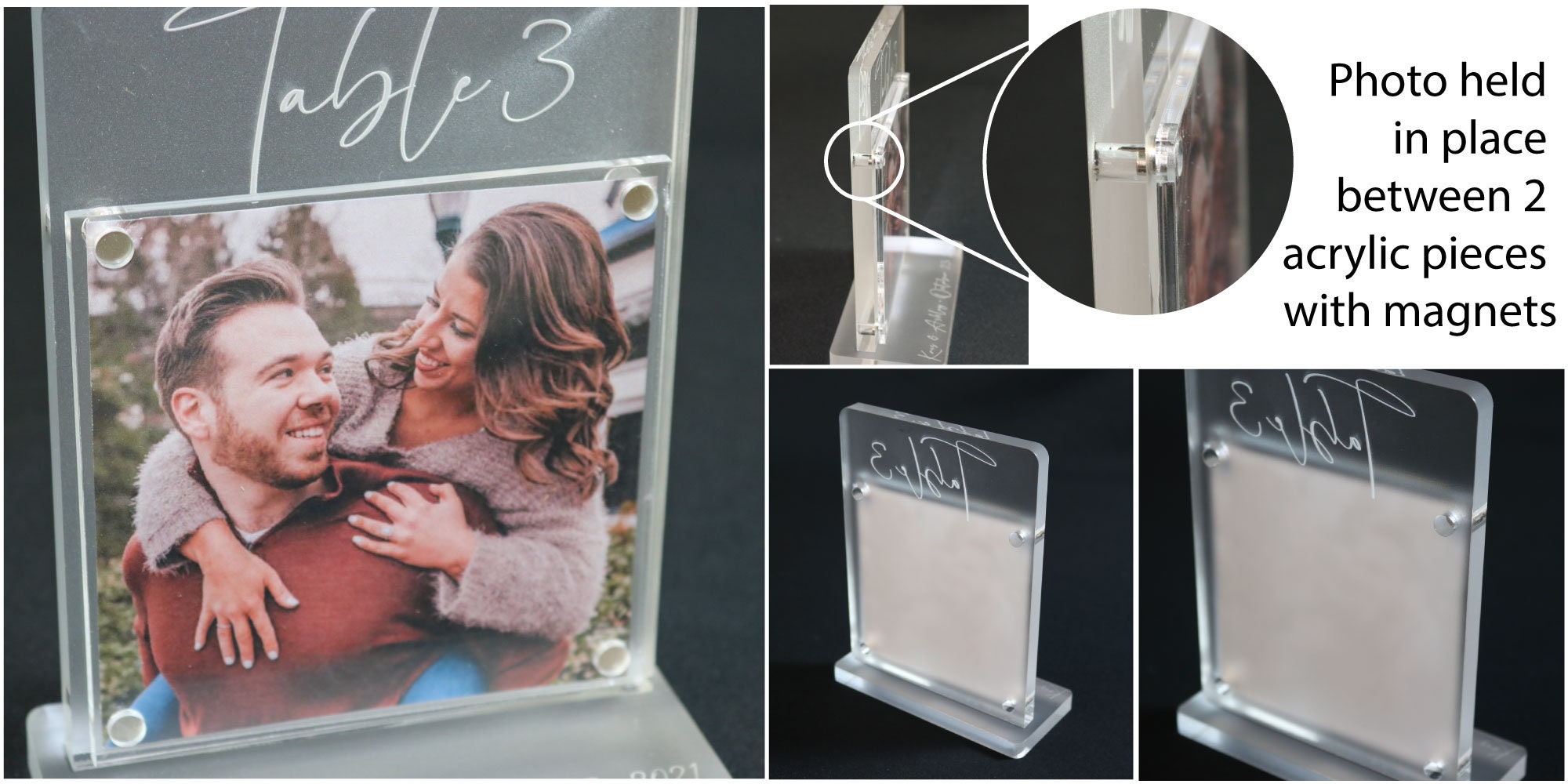 Acrylic Table Number Picture Frame Wedding Table Number - Etsy