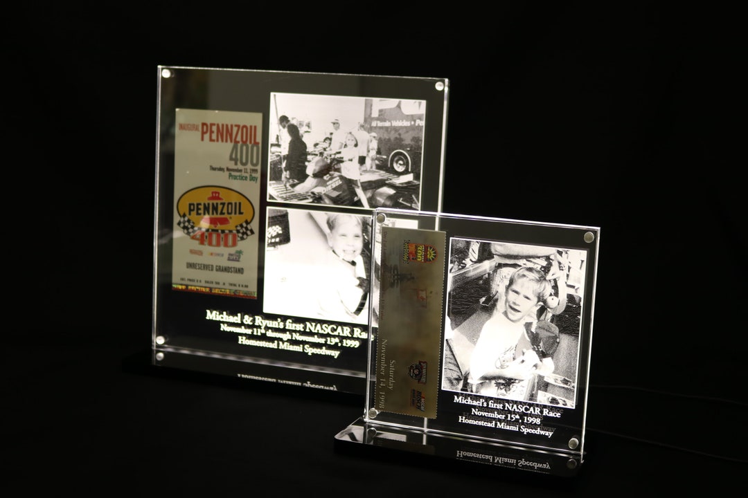 Custom Acrylic Commemorative Ticket Holder | LED Light | Shadow Box - Etsy