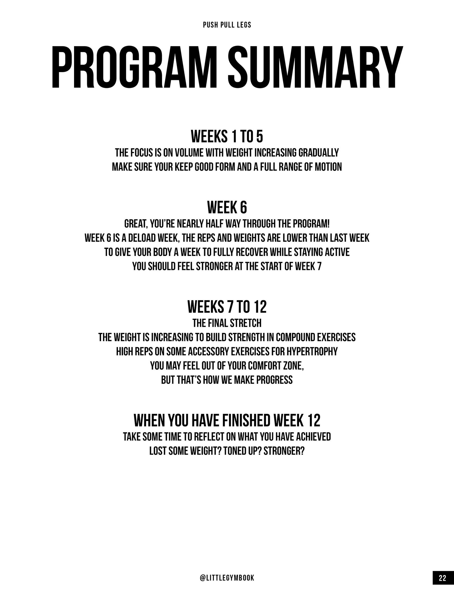 Push Pull Legs 12 Week Exercise Program - Etsy