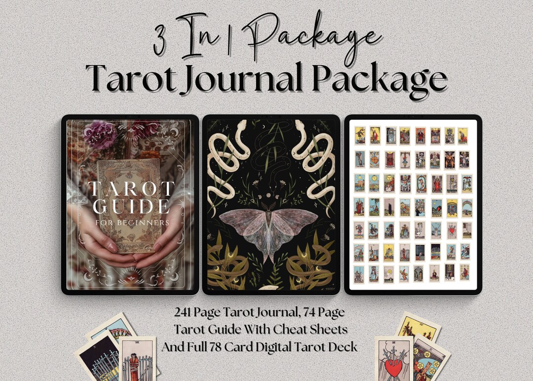 Digital Tarot Journal Bundle- Tarot Beginner's Guide and Cheat Sheets ...