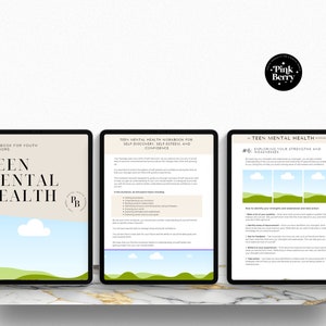Canva Template Printable- Teen Mental Health Workbook- Fully Editable ...