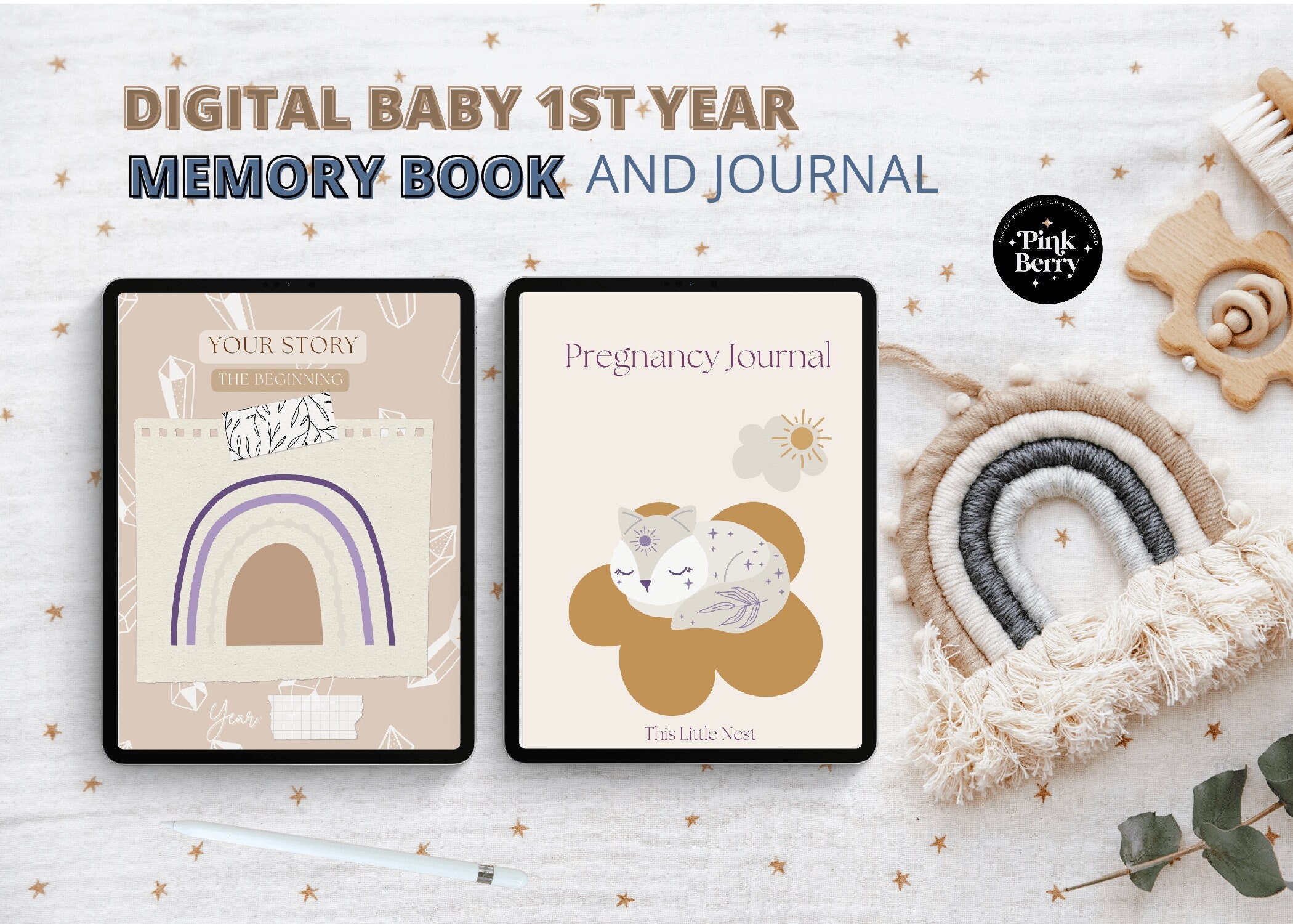 Digital Baby Milestones Memory Book and Digital Pregnancy - Etsy