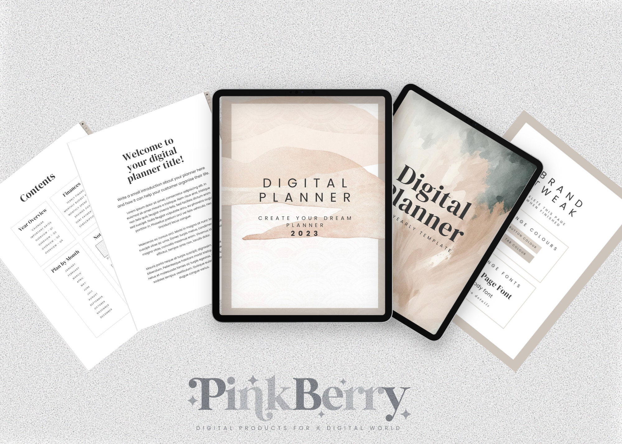 Digital Planner Canva Templates for 2024 575 Page Customizable White ...