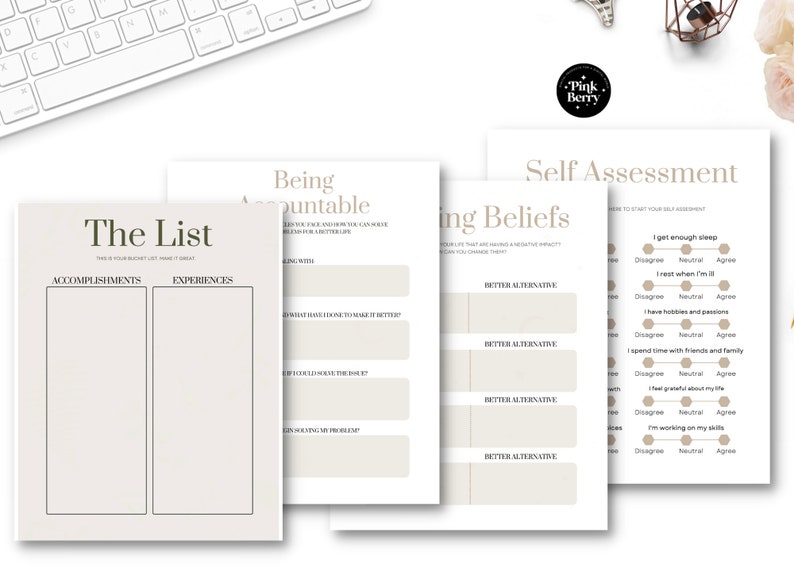 Canva Template Printable Manifest Journal Workbook | Manifest Planner ...