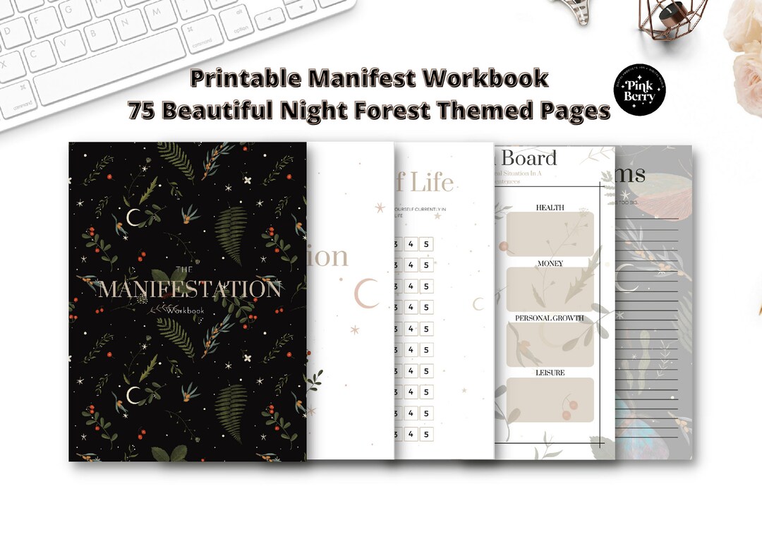 Printable Manifest Journal Workbook Manifest Planner Law of Attraction ...