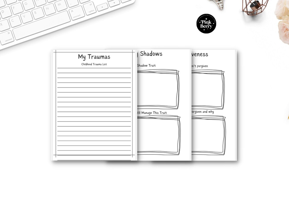 Trauma Healing Printable 100 Page Printable 28 Templates for Shadow ...