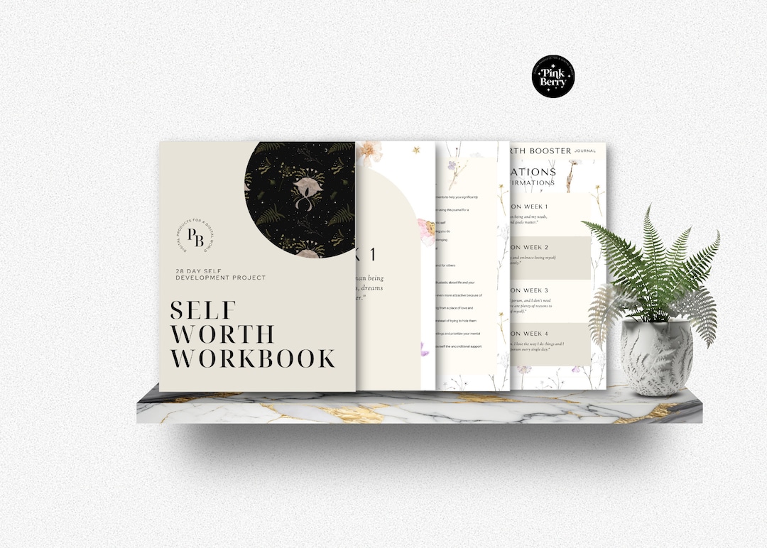 Self Development Printable- 28 Day Self Worth Printable Workbook- Self ...