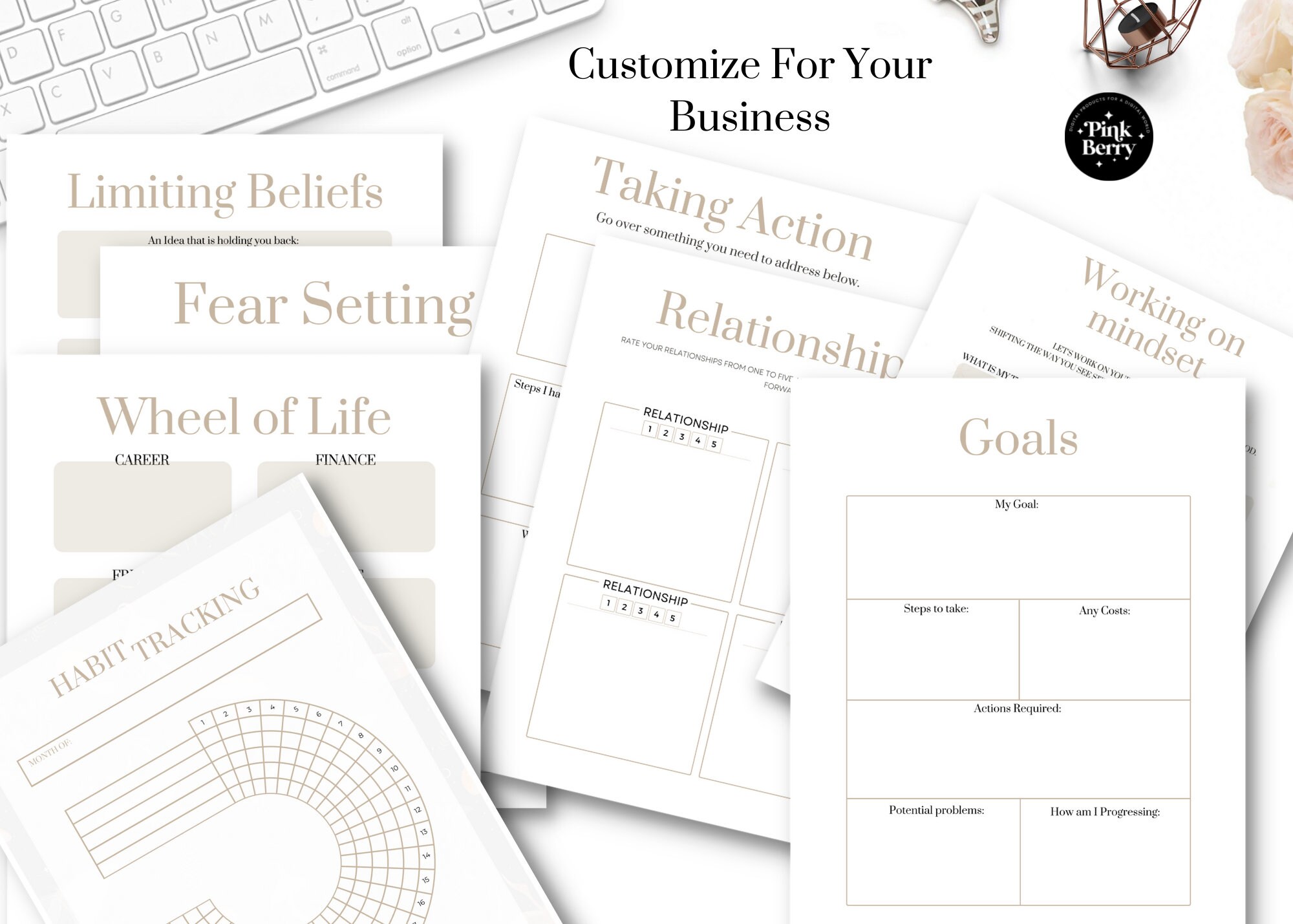 Canva Template Printable Manifest Journal Workbook | Manifest Planner ...