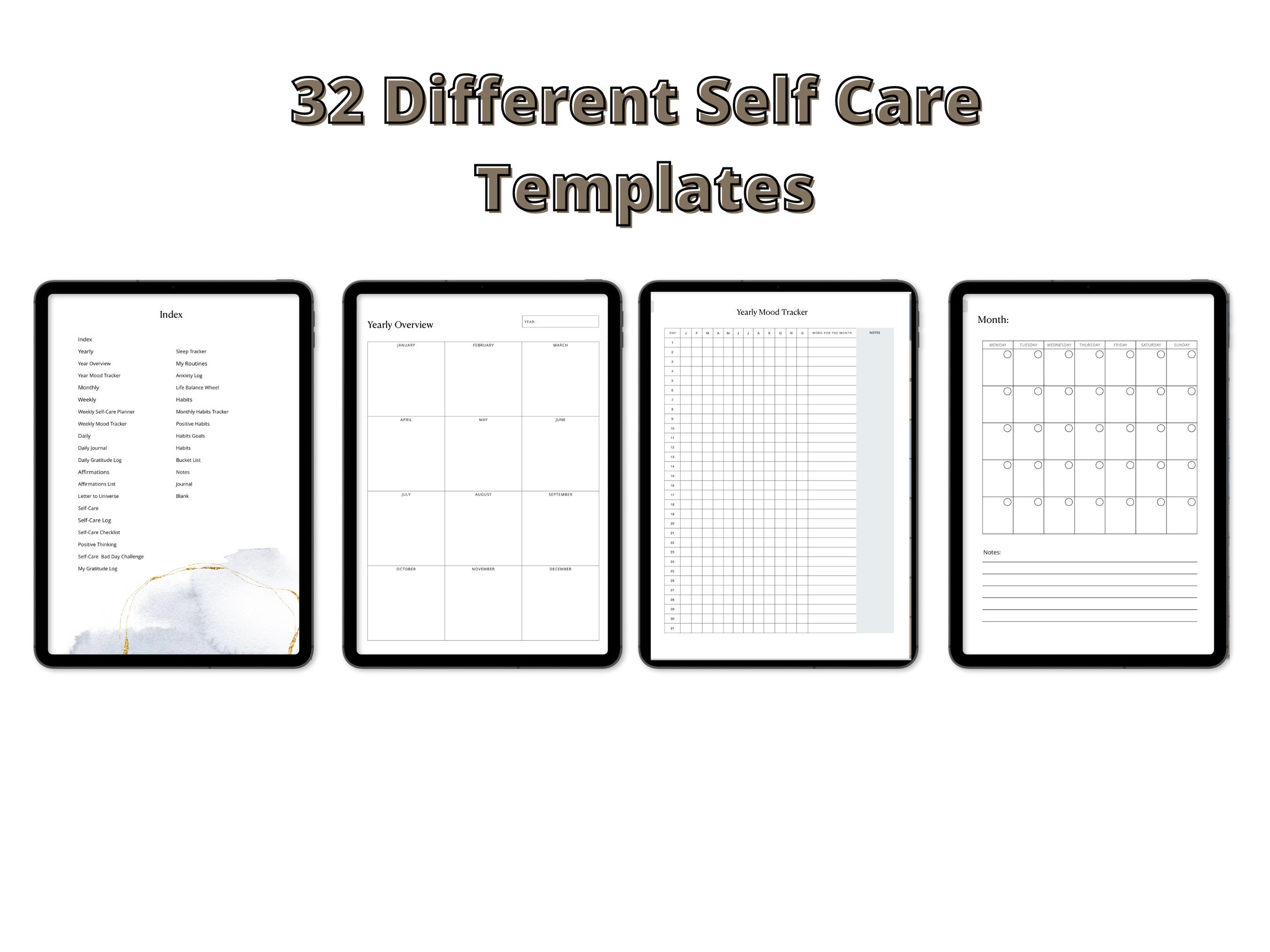 Digital Self Care Journal, Self Care Planner, Wellness Journal, for ...